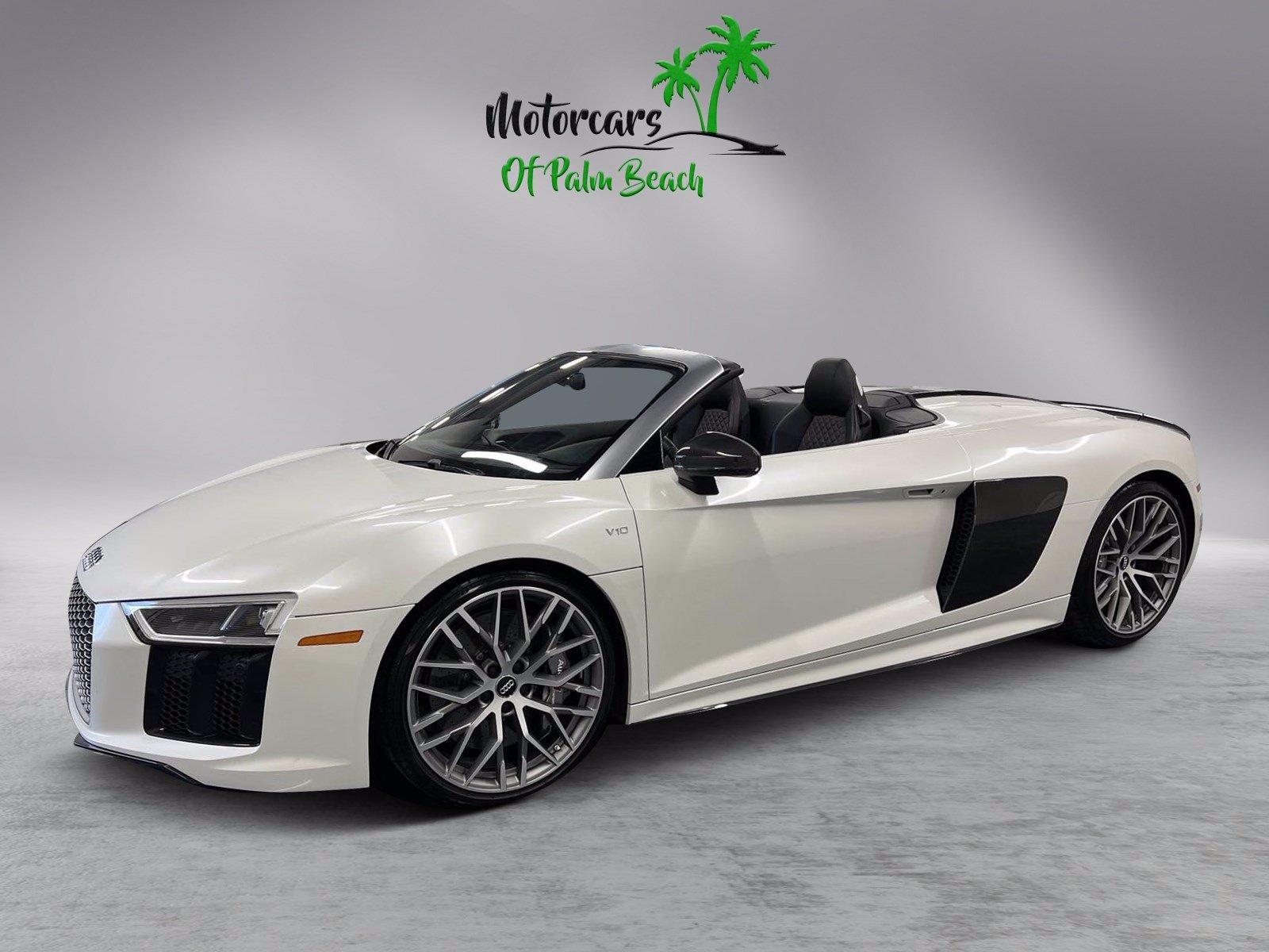 Used 2018 Audi R8 Spyder V10 plus For Sale (Sold) | Motorcars of Palm Beach Stock #J7900539
